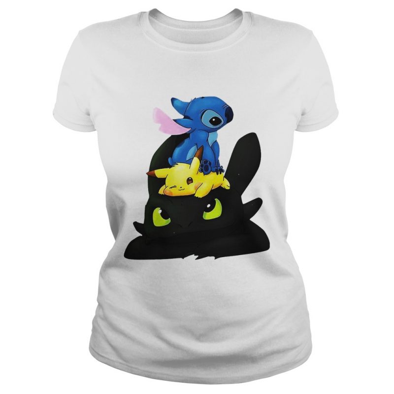 Stitch Pikachu Toothless kid tshirt - T Shirt Classic