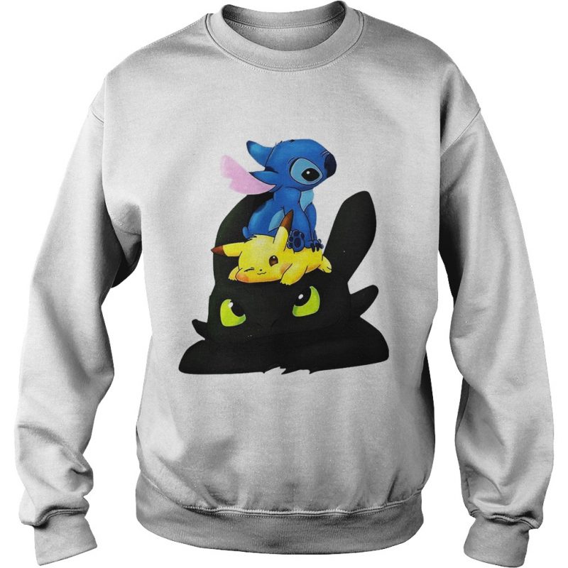 Stitch Pikachu Toothless kid tshirt - T Shirt Classic