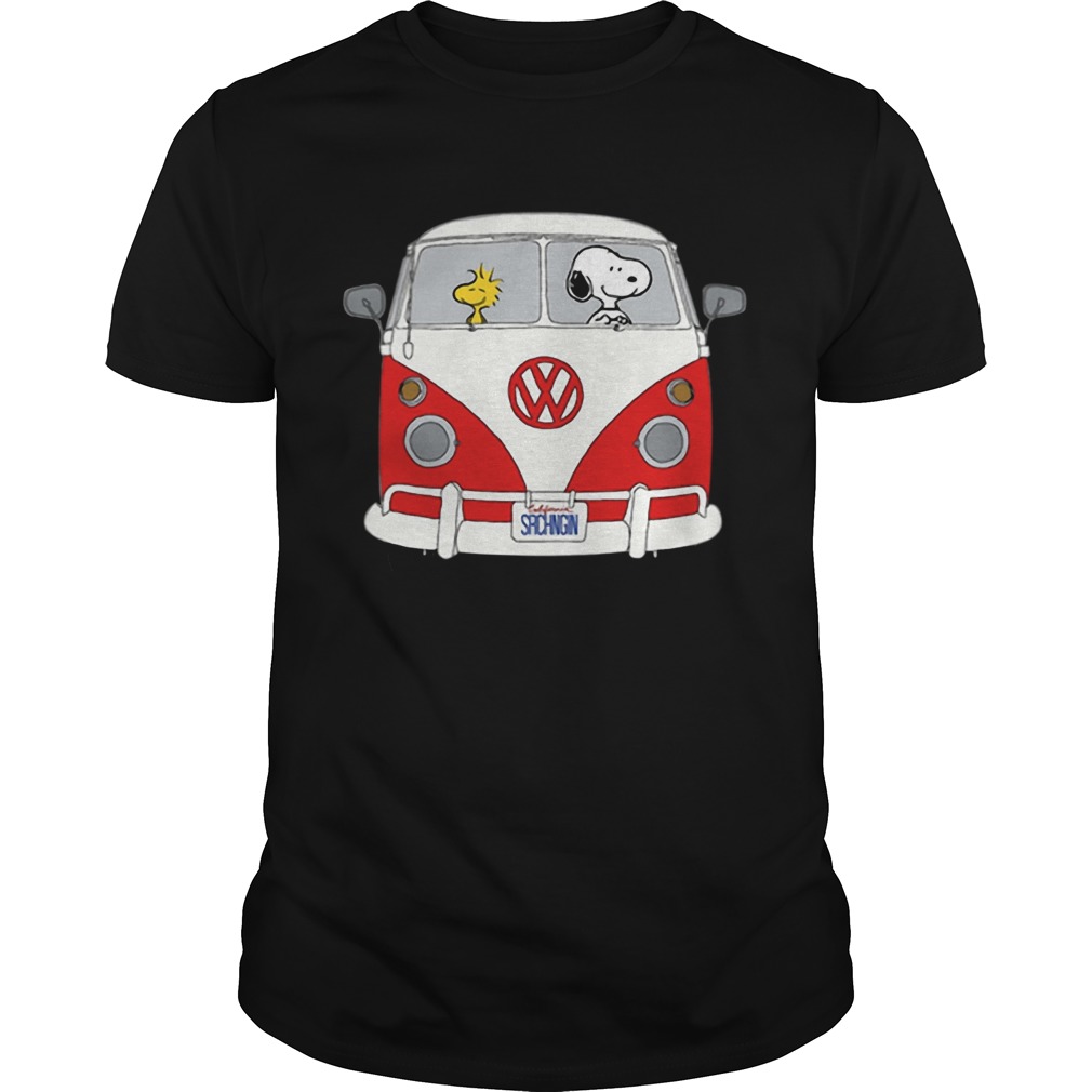 Official Snoopy and woodstock driving Hippie Volkswagen Beetle shirt ...