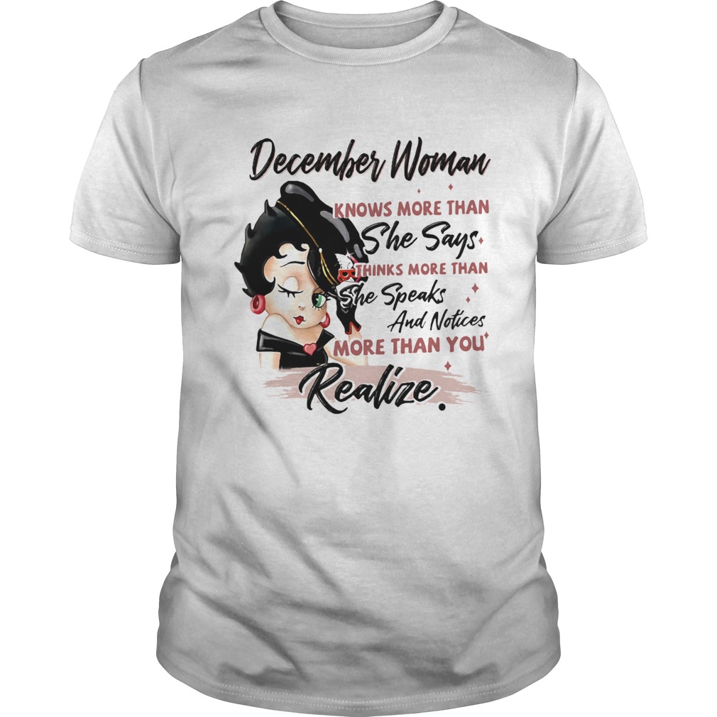 Betty boop december woman knows more than she says thinks more than she ...