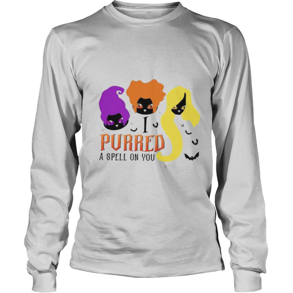 Black Cat Hocus Pocus I Purred A Spell On You Halloween shirt