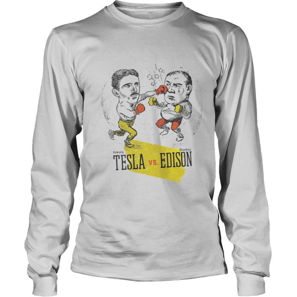 Boxing Nikola Tesla and Thomas Edison shirt