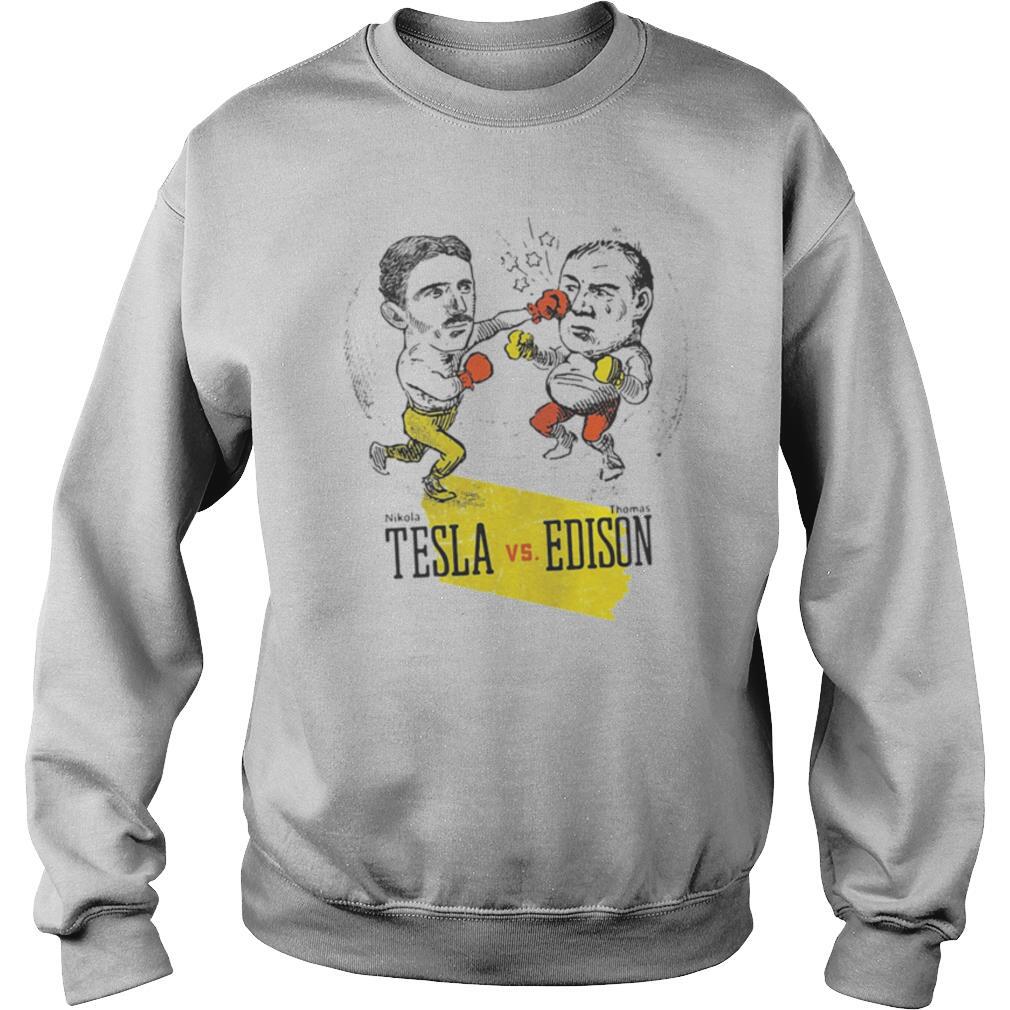 Boxing Nikola Tesla and Thomas Edison shirt