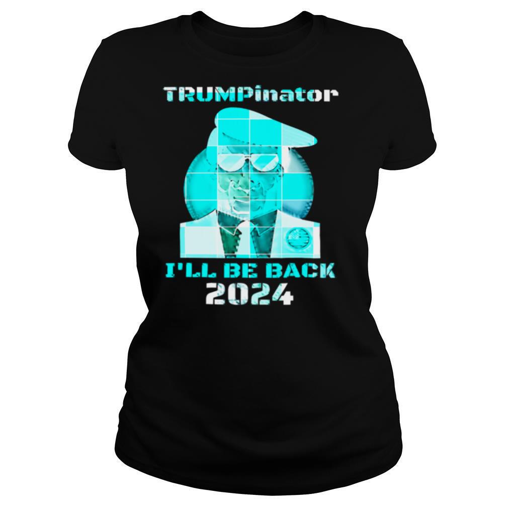 Trumpinator I'll Be Back 2024 Retro Blue shirt