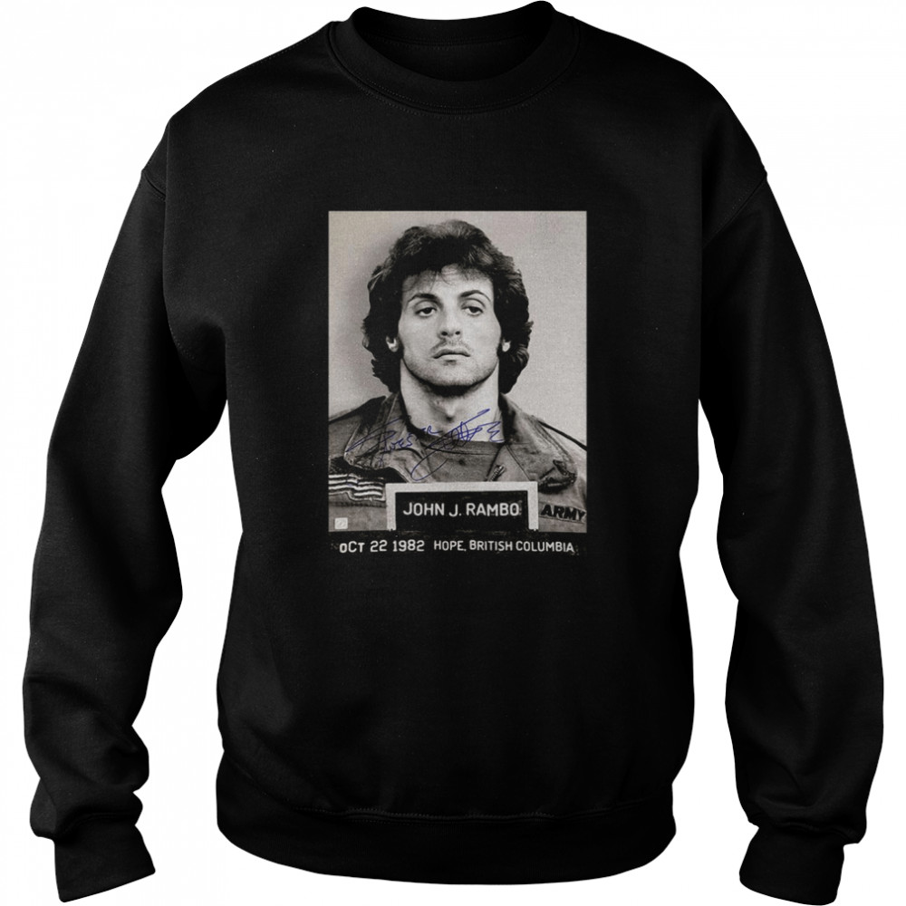 John Rambo Mugshot Signature Unisex Sweatshirt