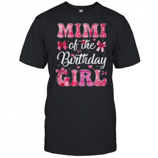 Mimi Of The Birthday Girl Family Pink Coquette Bow shirt