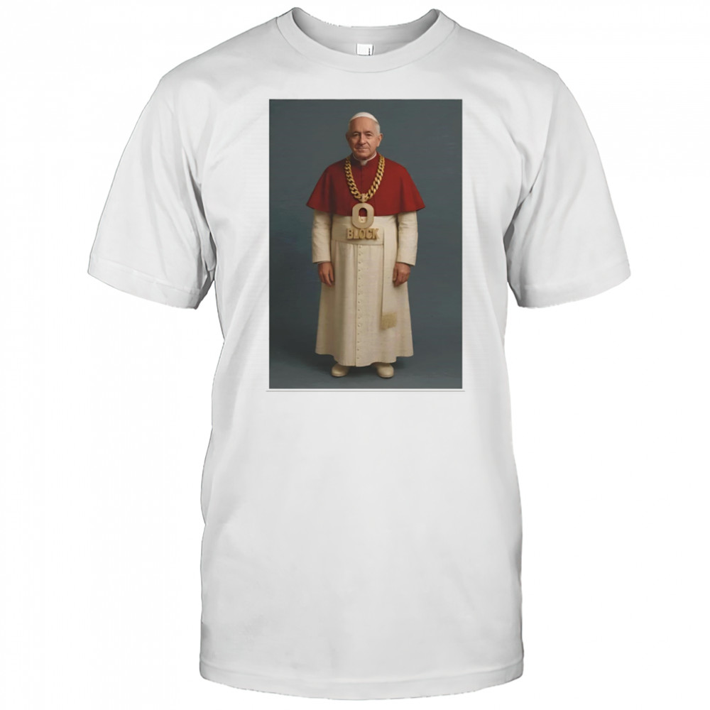 Pope Leo O Block portrait shirt