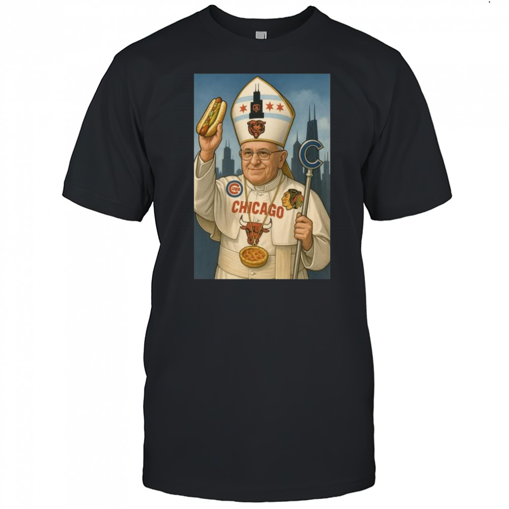 Robert Prevost Pope Leo XIV Chicago Hot Dogs 2025 t-shirt