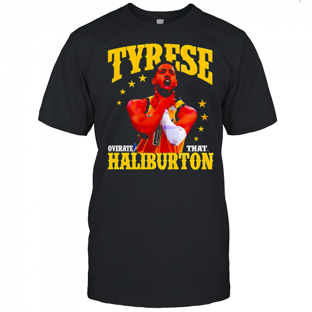 Tyrese Haliburton Choke Pose 2025 Playoffs Indiana Pacers shirt