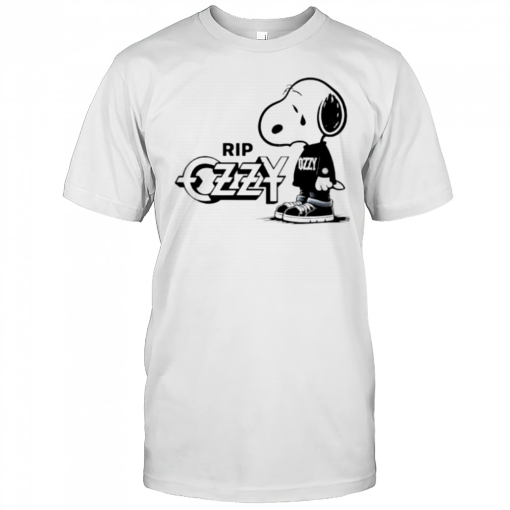 Snoopy cry RIP Ozzy Osbourne logo shirt