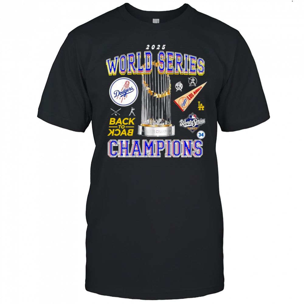 2025 World Series Champions Dodgers Los Angeles Dodgers back-to-back shirt